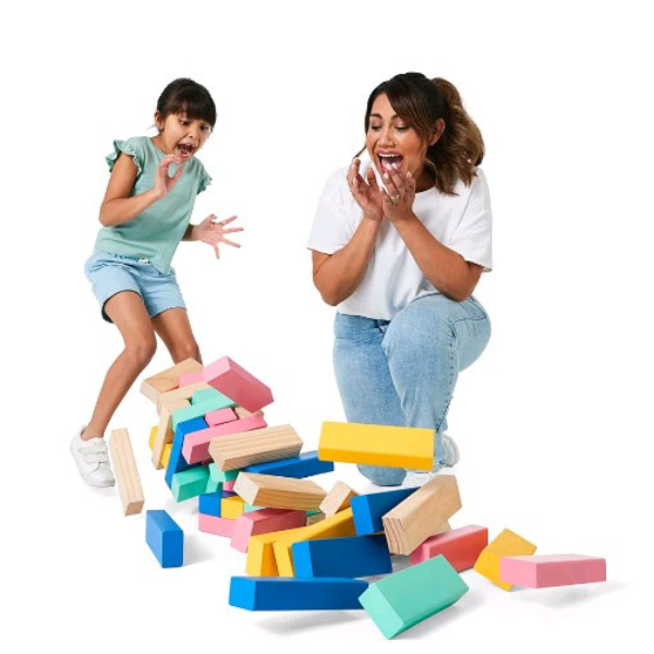 Jumbo Tumbling Tower 59cm Giant Outdoor Wooden Block Game Jenga game AU ...