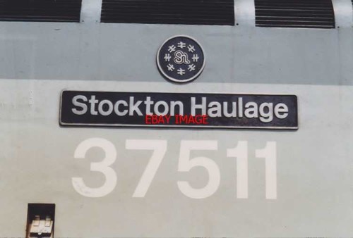 PHOTO CLASS 37 NAMEPLATE 37511 STOCKTON HAULAGE | eBay