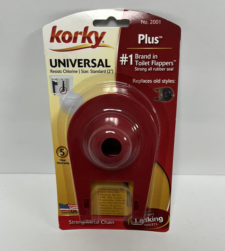 Korky 2001 Plus Universal Chlorazone 2" Standard Size Toilet Flapper ...