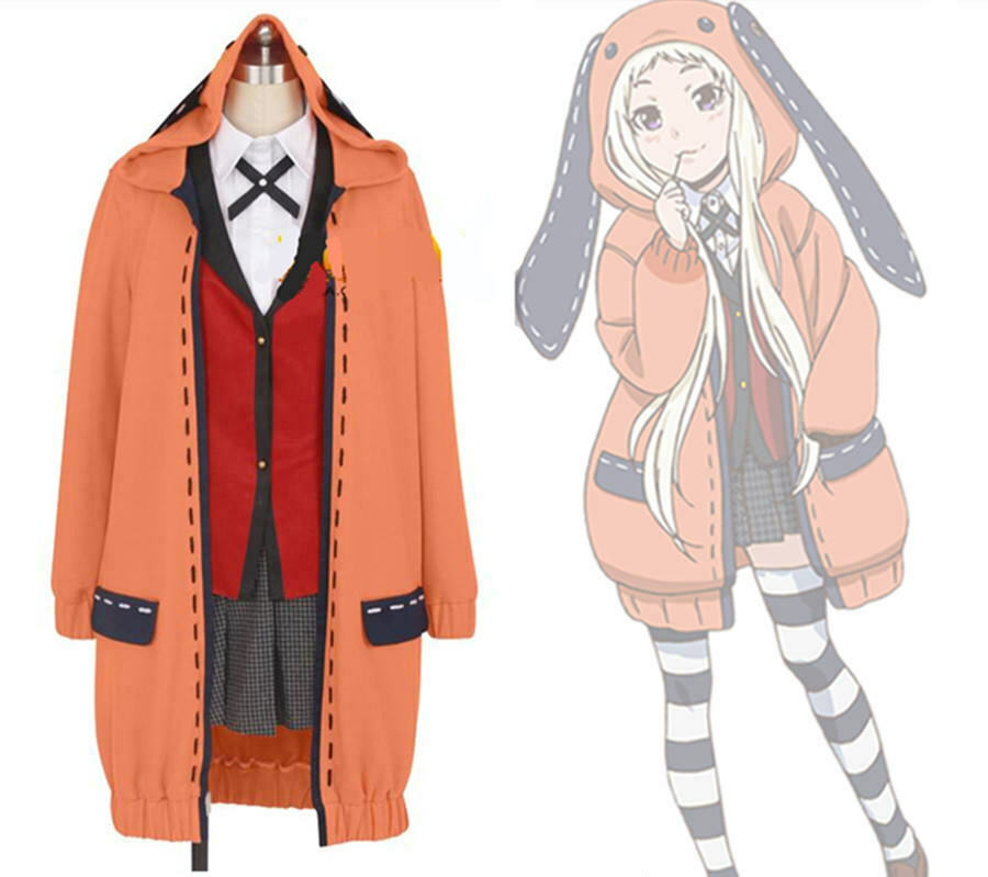 Kakegurui Compulsive Gambler Runa Yomozuki Outfit Coat Cosplay Costume ...