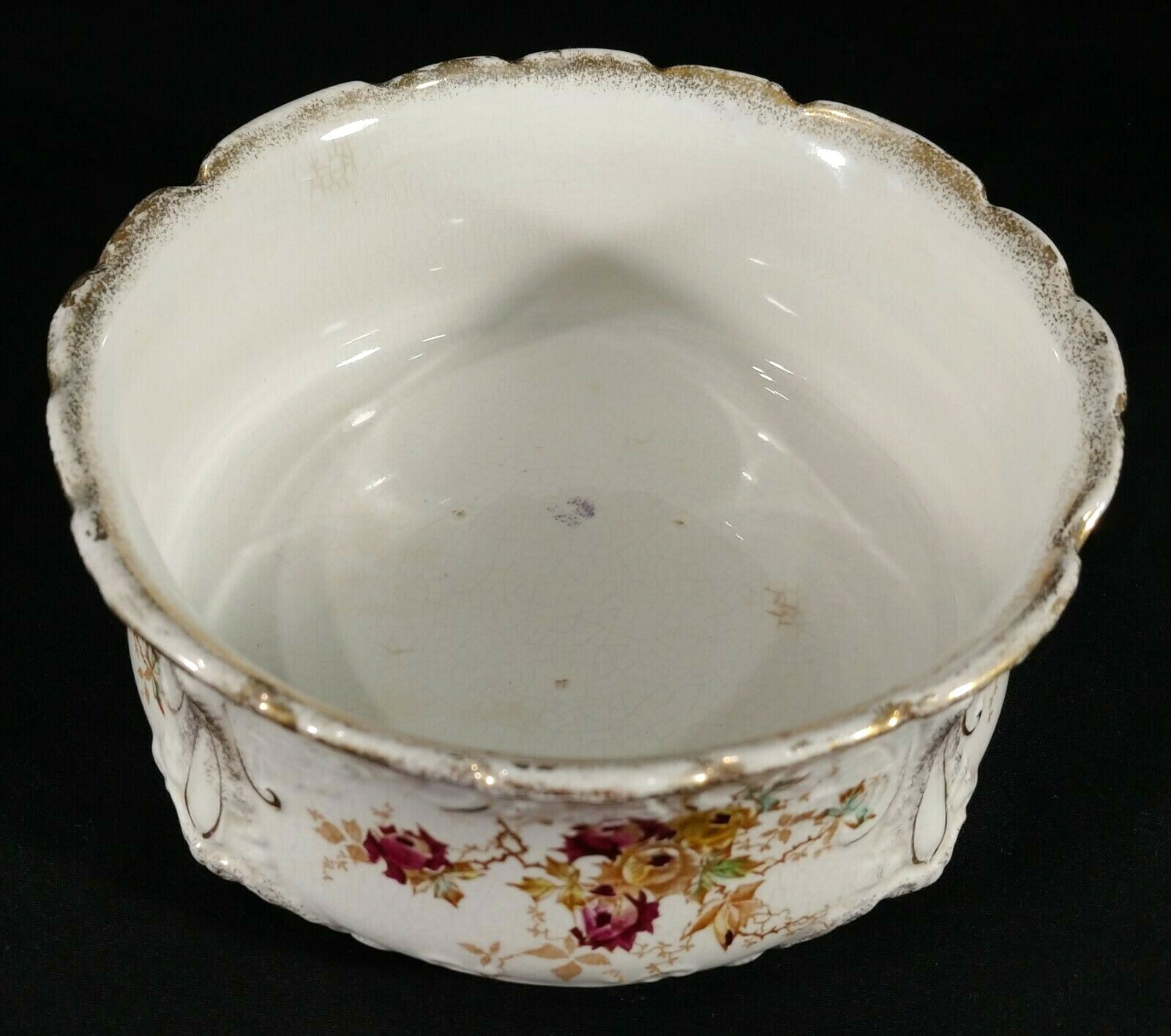 Antique Vintage Porcelain Sided Victorian Footed Bowl | eBay