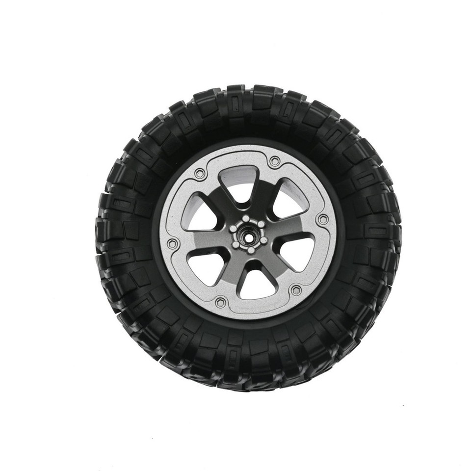 4Pack Rubber+Plastic RC Car Wheel Tyre Tires For WPL B14 C24 Military ...
