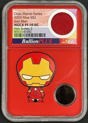 2023 Bullion Plus Marvel Human Spider Cut IRON MAN CHIBI NGCX PF 10 UC ...