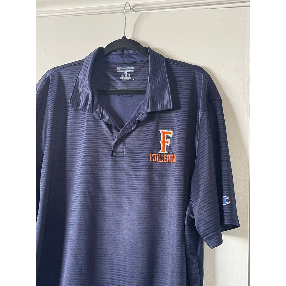Men’s Champion Fullerton Blue Polo 2XL | eBay