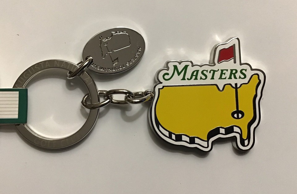 Masters golf keychain chrome map logo yellow augusta national 2025 pga ...