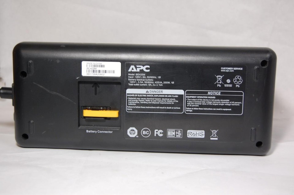 APC Back-UPS 425 6 Outlets UPS and Surge Protector BE425M NO BATTERIES ...