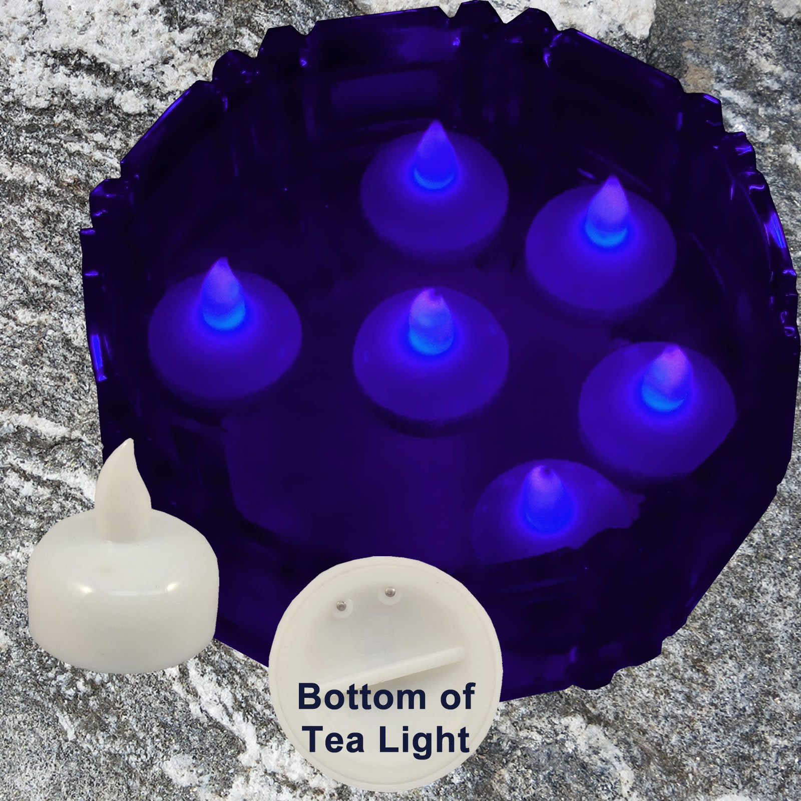 NEW 12 Purple Led Floating Candle Floral Tea Light for Wedding ...