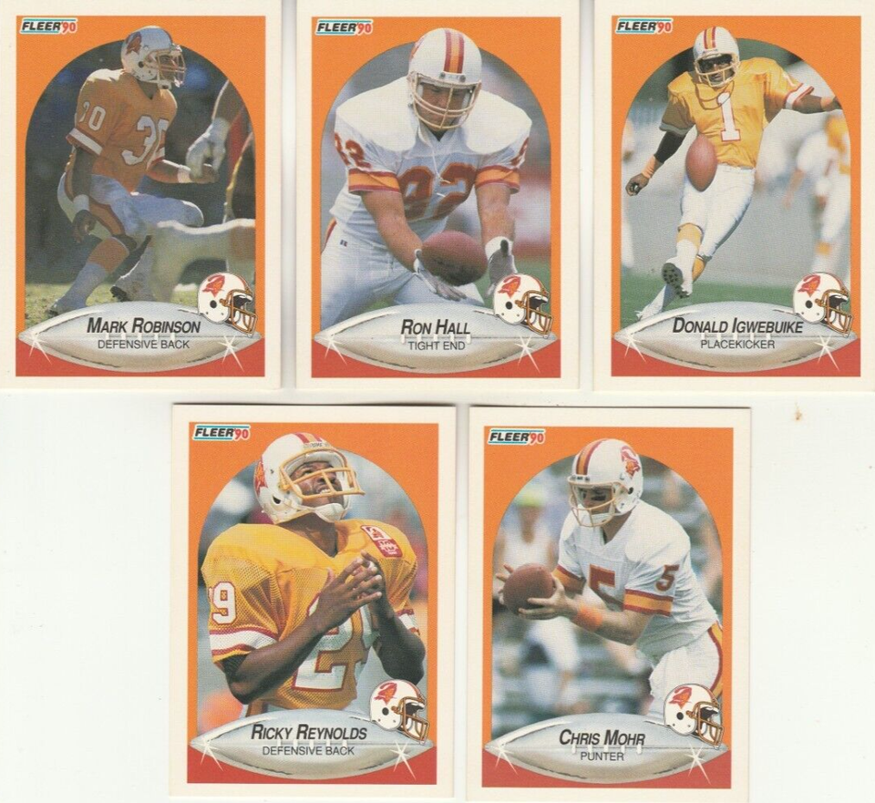 (14) 1990 Fleer Tampa Bay Buccaneers (14 Card Team Lot) See Scans! | eBay