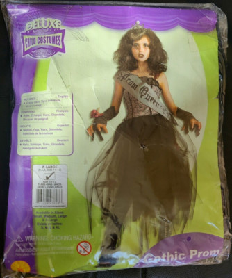 Rubies Gothic Prom Queen Girls Deluxe Halloween Costume Set Childs XL ...