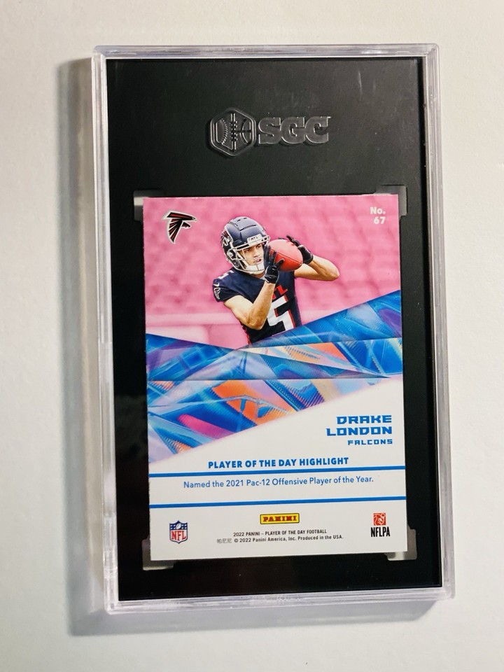 DRAKE LONDON 2022 Panini Player of the Day Football Blue Parallel /25 ...