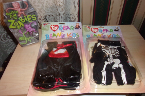 TY Gear Skeleton THE COUNT, ZOMBIES New Clothes for TY Beanie Kids ...
