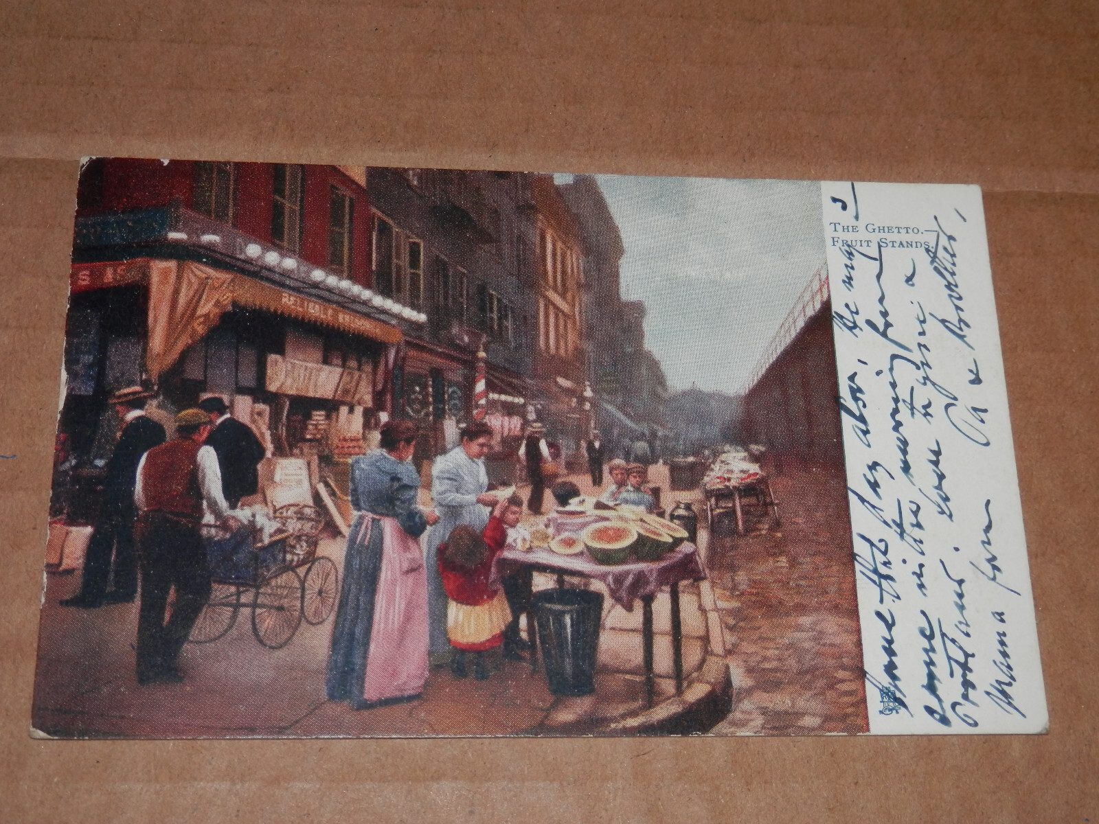 NEW YORK NY - FIVE 1905 USED POSTCARDS - GHETTO SCENES - FRUIT - HESTER ...