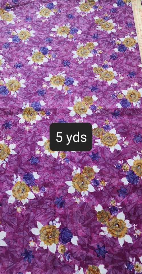 100% Cotton Hawaiian flowers floral Printed Fabric tela algadon 45" W ...