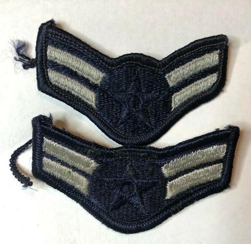 1980's USAF United States Air Force Airman 1st Class rank stripes pair ...