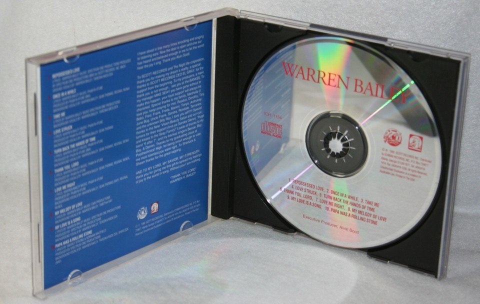 WARREN BAILEY S/T Self Titled CD 1992 Ichiban Records MODERN SOUL R&B ...