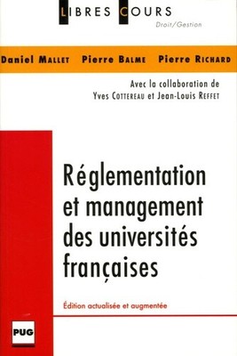 Reglementation des managements des universites francaises Daniel Mallet ...