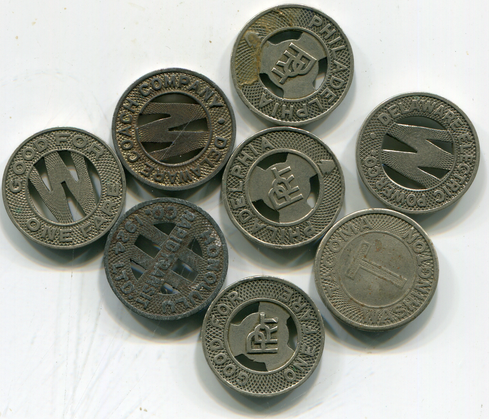 Transit (Bus) tokens lot of (8) Vintage items well mixed lotnov6601 | eBay
