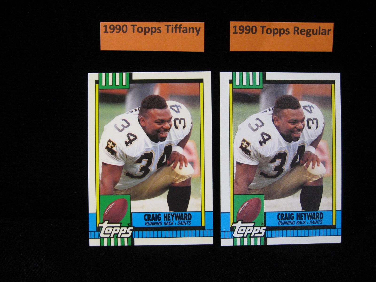 1990 Topps Tiffany Craig Heyward New Orleans Saints & Regular Card #243 ...