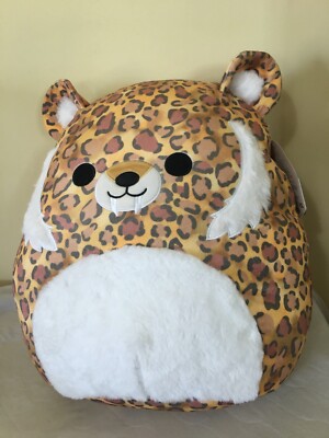 New Squishmallow Cherie the Spotted Sabre Tooth Tiger 16" Kellytoy ...