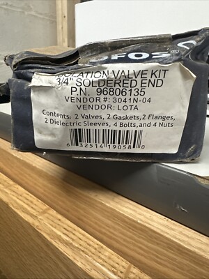 GRUNDFOS 96806135 3/4" BRONZE DIELECTRIC ISOLATION VALVE PAIR LEAD FREE ...