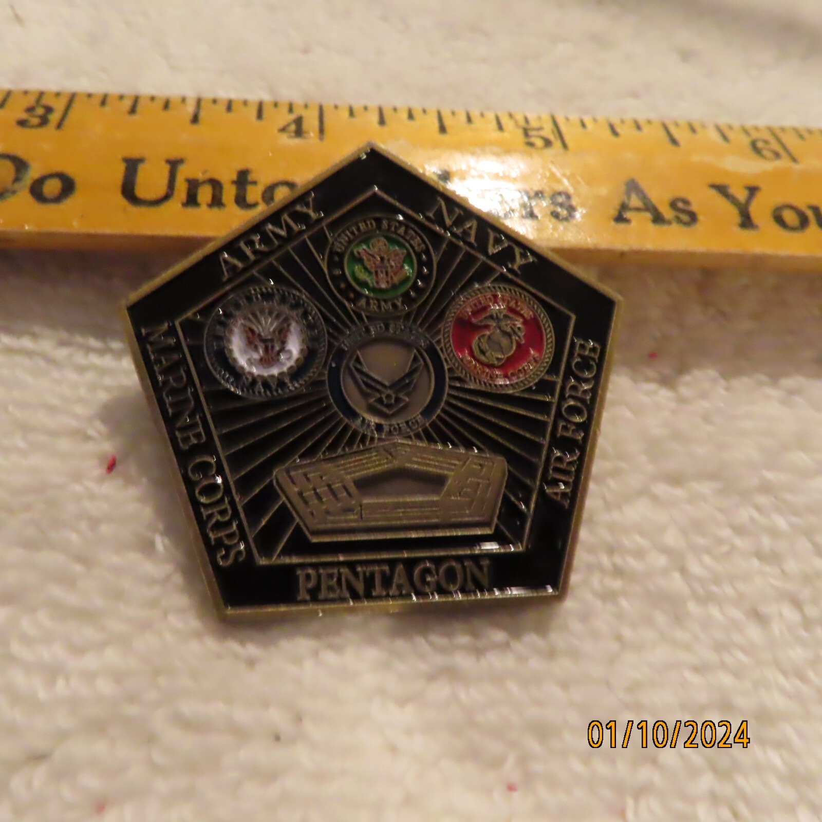 Dept Of Defense-Army-Navy-Marine-Air Force-Pentagon Challange Coin | eBay