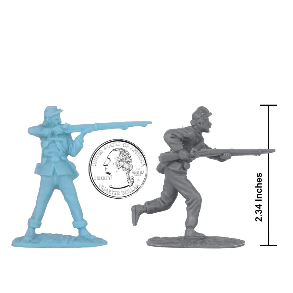 BMC CTS American Civil War Plastic Army Men Classic Toy Soldier Blue ...