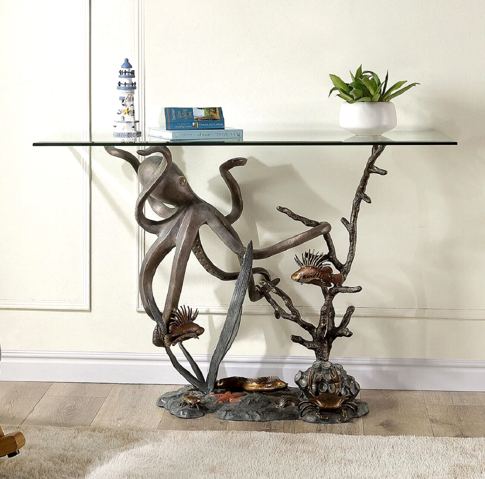 Octopus Sea Life Console Table Entry Table Sculpture Fish Crab ~ SPI ...