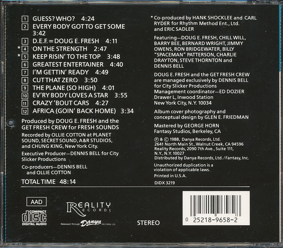 The World's Greatest Entertainer by Doug E. Fresh & the Get Fresh Crew ...