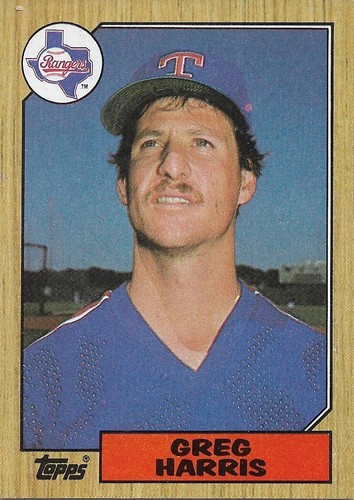 1987 Topps #44 Greg Harris Texas Rangers NM | eBay