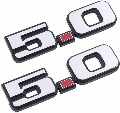 2Pack 5.0 Liter Engine Door Fender Side Emblems Badge for 1979-1993 ...