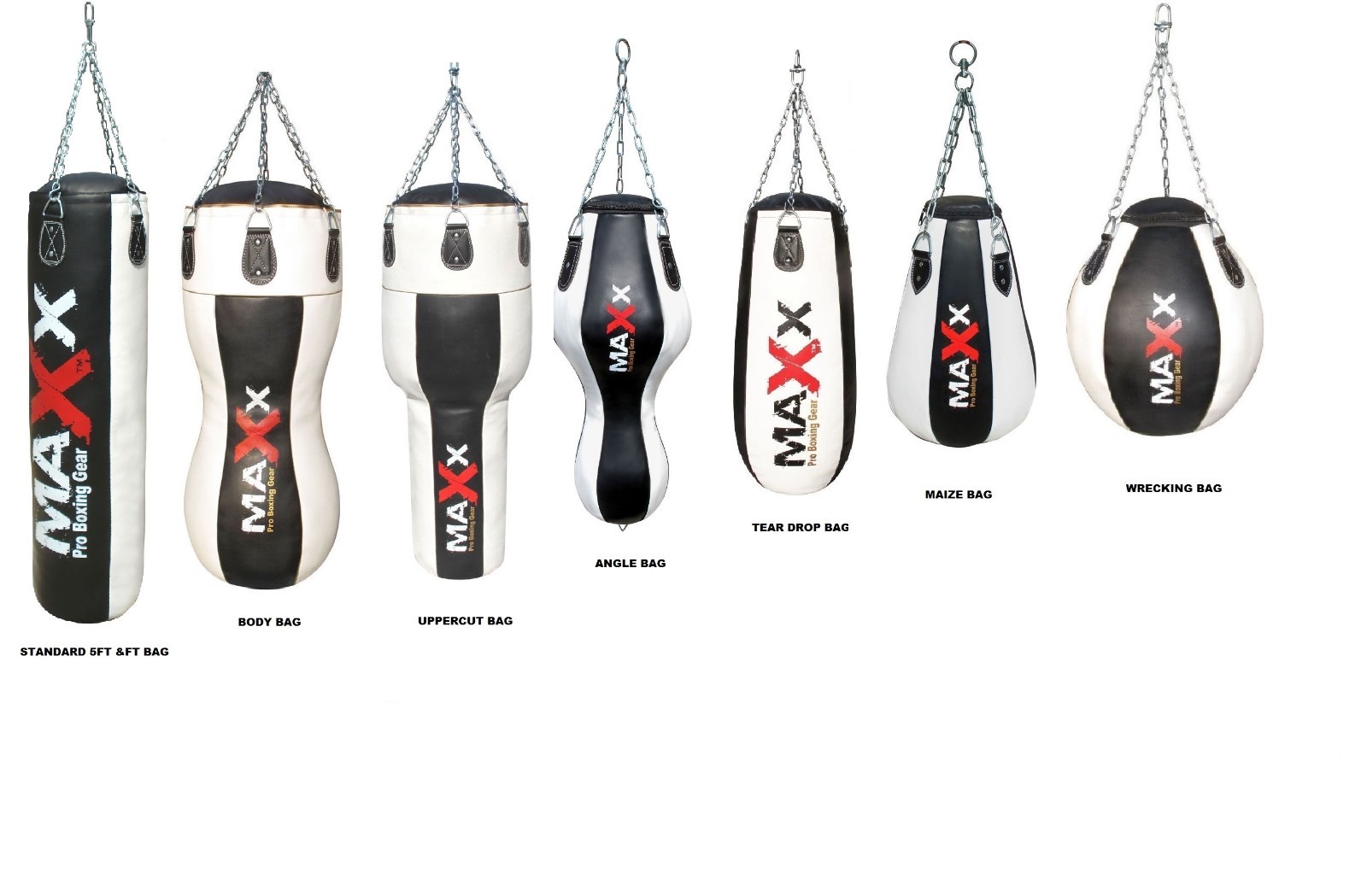 Maxx MAYA Leather Empty Punch Bag Kick Boxing MMA + Chains Unfilled | eBay