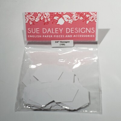 Sue Daley 3/4 in Hexagon Papers (100 pieces) EPP English Paper Piecing ...
