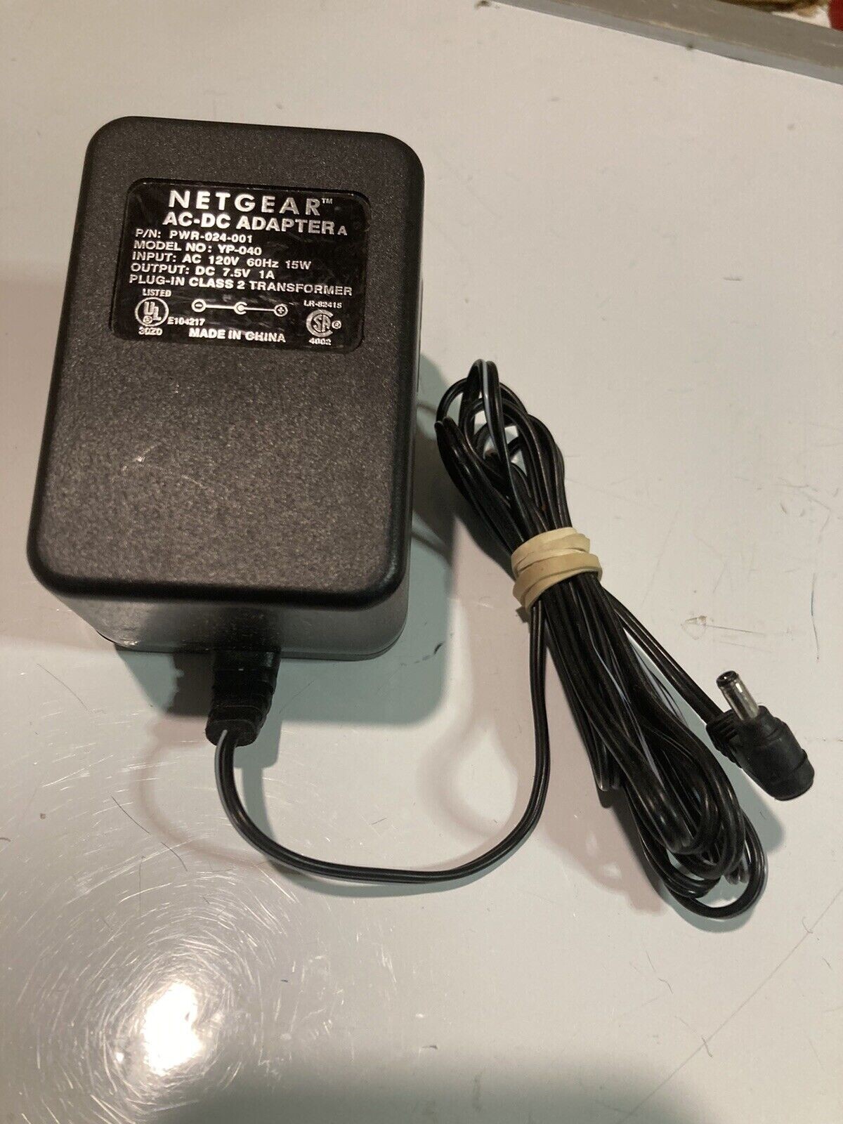 Genuine NETGEAR PWR-024-001 YP-040 Output 7.5V 1A Power Supply Adapter ...