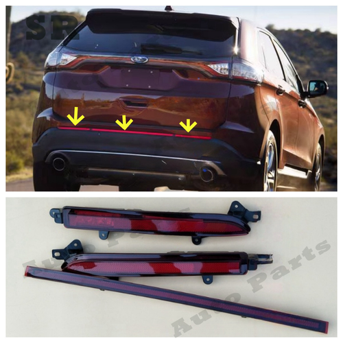 For 2015-2018 Ford Edge Red LED Rear Fog Light Tail Bumper Light Sets ...