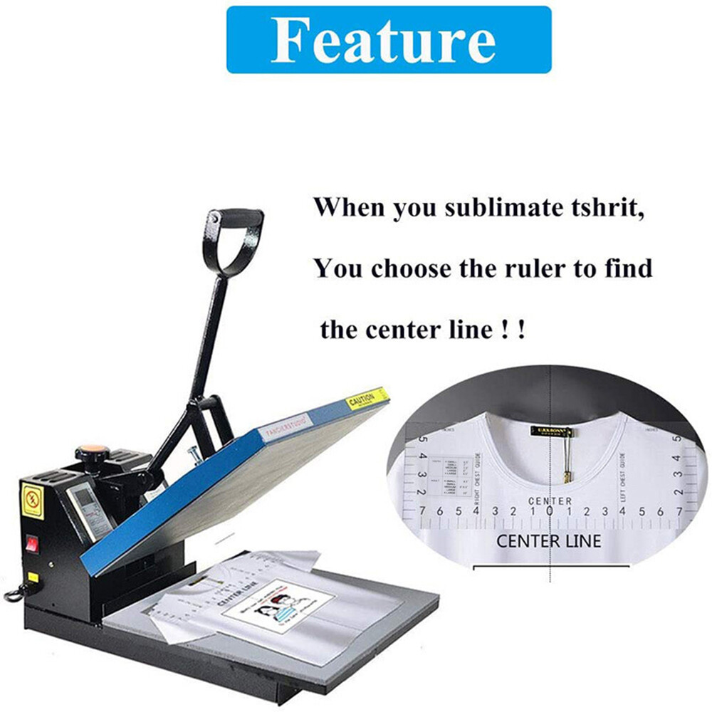 T-Shirt HTV Alignment Ruler Tool Guide Fabric Cutting Sewing Ruler ...