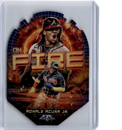 2022 Topps Fire #EF-4 Ronald Acuña Jr. En Fuego | eBay