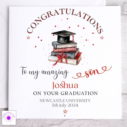 Personalised Graduation Card Male, University Graduation ...