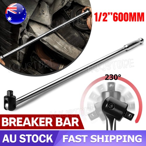 1/2" 600mm 24" Breaker Bar Socket Drive Wrench Spanner CRV Steel Chrome ...