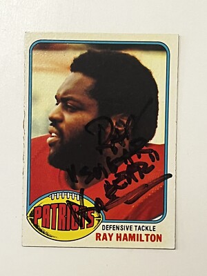 Ray Hamilton Signed NEW ENGLAND PATRIOTS 1976 Topps Card | eBay
