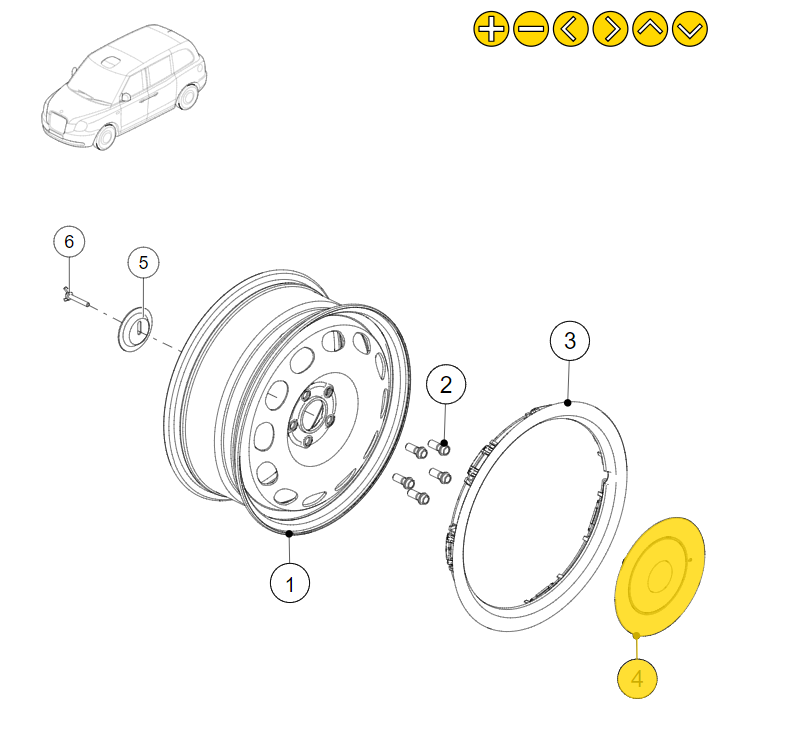 LEVC TXE Electric Taxi Wheel Centre Hub Cover, 2018-2024 | eBay UK