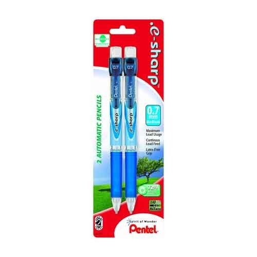 Pentel E-Sharp Mechanical Pencil 0.7mm Asst Colors 2/Pk School Office ...