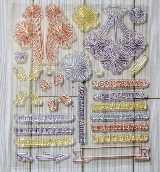 Diamond Press Firework Pop-Up Card 24pc Stamp & 12pc Die Kit 786636 ...