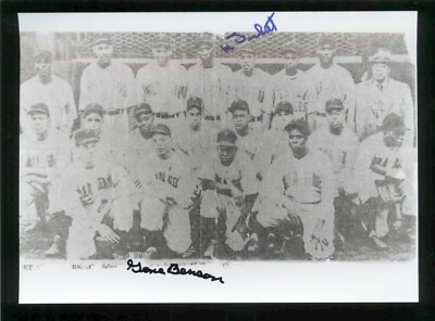 GENE BENSON & MAHLON DUCKETT Duel Signed 5x7 Photo Negro League Players ...