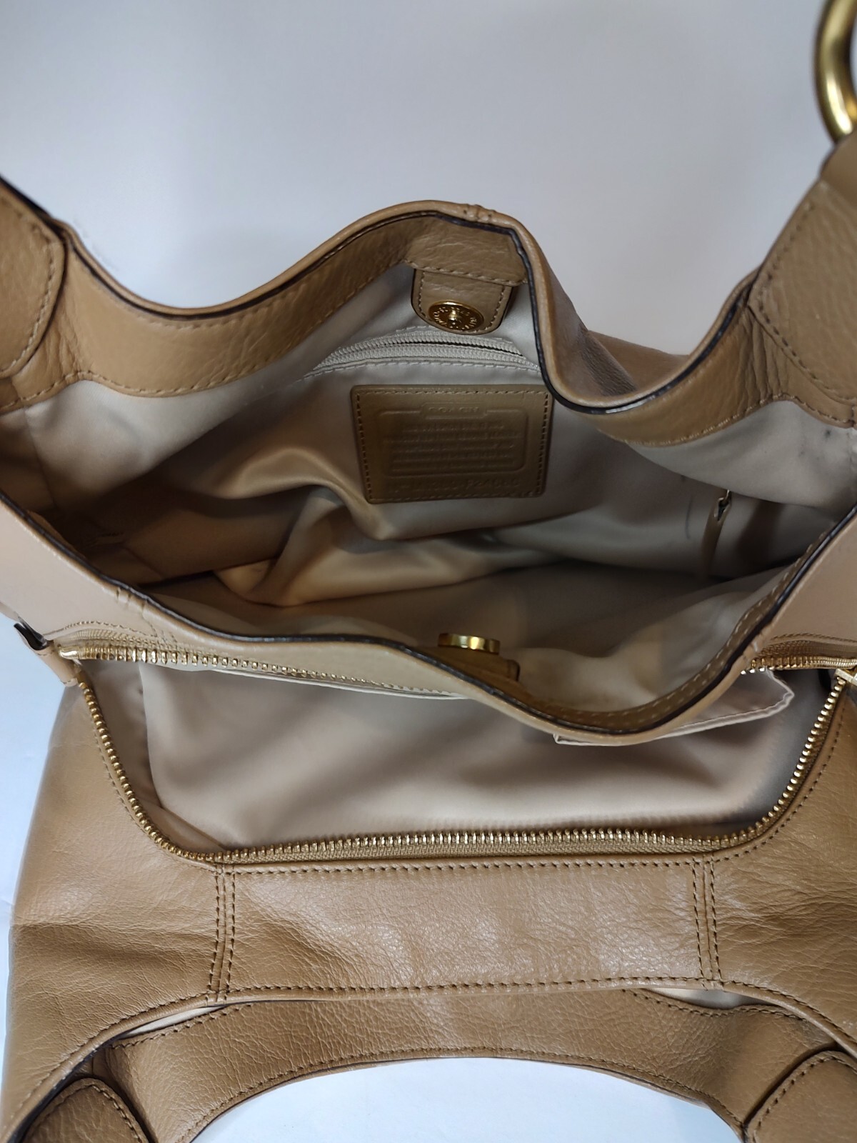 COACH CAMPBELL LEATHER HANDBAG PURSE G1380-F24686 BORDEAUX &FULL SIZE ...