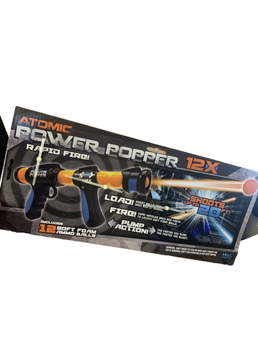Atomic Power Popper 12X - Rapid Fire Foam Ball Blaster Gun Shoots Up ...