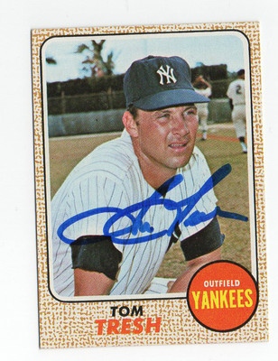 Tom Tresh 1968 Topps autographed auto signed card Yankees JSA Certified ...
