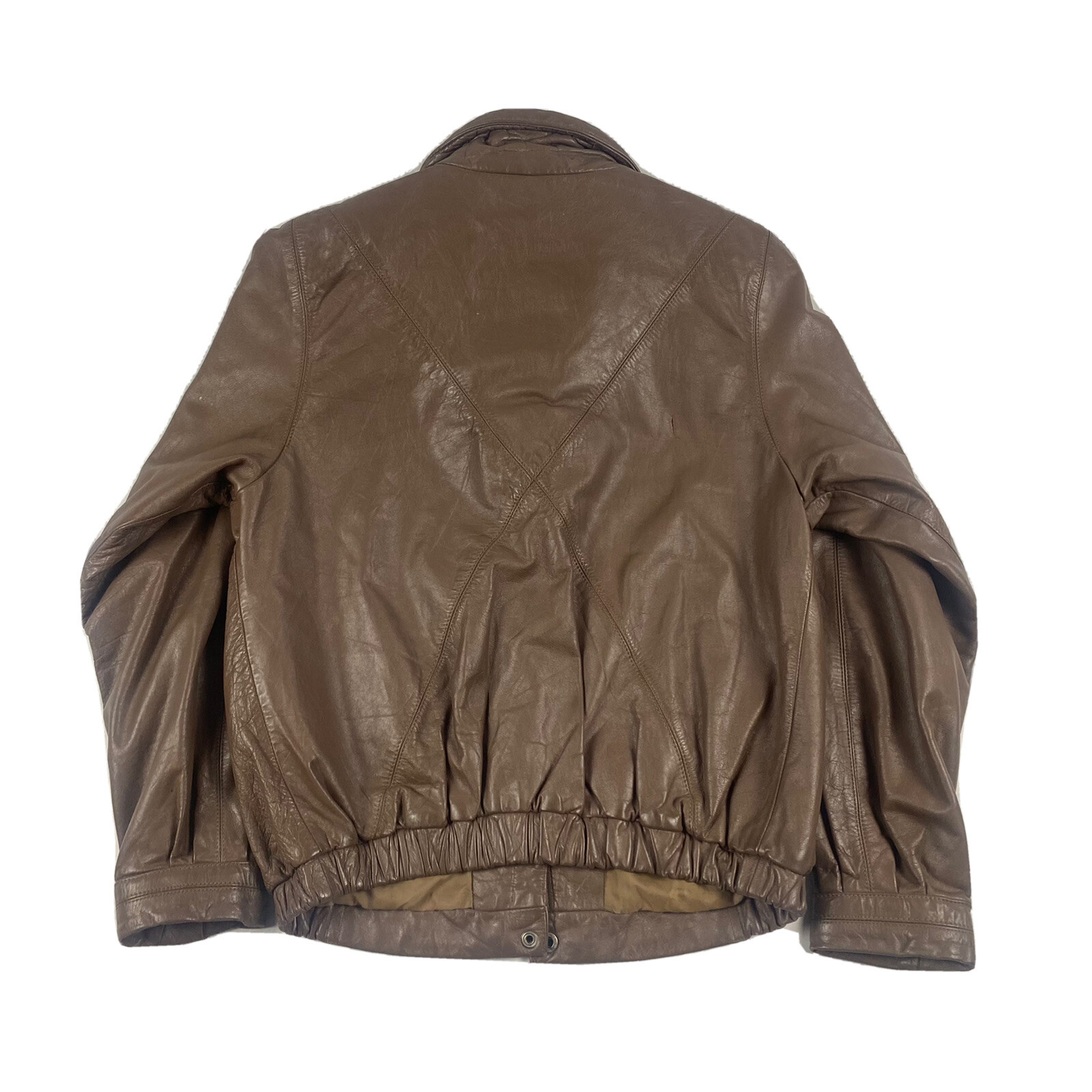 Winlit 80's Vintage Leather Brown Jacket Size Small/… - Gem