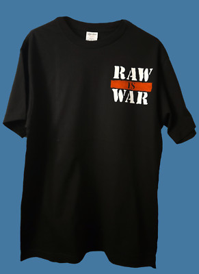 WWF WWE Monday Night Raw Is War Chest T-Shirt Black Crew Neck T-Shirt ...