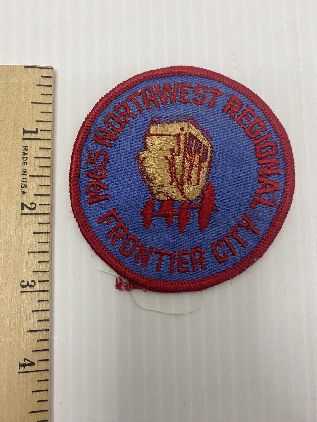 Vintage 1965 Northwest Regional Skirmish Jacket Patch Frontier City | eBay