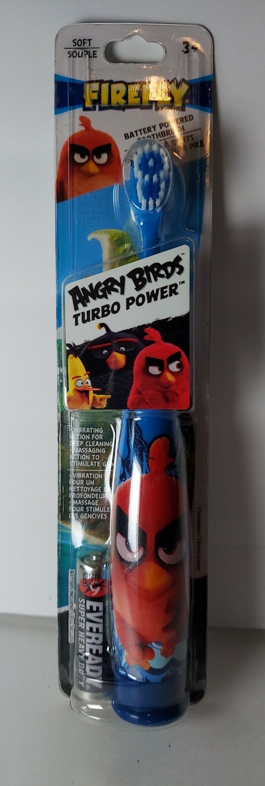 NEW Kids Firefly Angry Birds Turbo Power Electric Toothbrush - Ages 3 ...